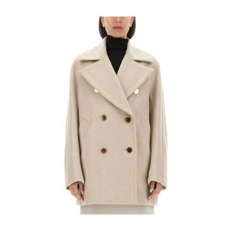 Max Mara Manteau Crois&eacute; - Femme - Manteaux - Gris - Taille: 34 FR