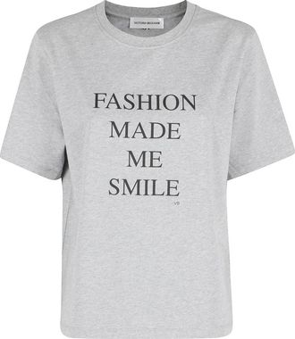 Victoria Beckham Femme, Tops, Gris, Taille: 36 FR Slogan Tee - Fashion Made Me Smile