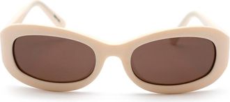 Celine Cream Vintage Oval Sunglasses
