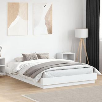 vidaXL Bettgestell Wei&szlig; 160x200 cm Holzwerkstoff Vidaxl