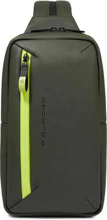 Piquadro Homme, Sacs, Vert, Taille: ONE Size Corner 2.0 Mono Sac Bandouli&egrave;re