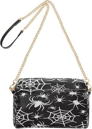 HMZXZ Sac à bandoulière en toile daraignée pour femme, sac à main en cuir, petit sac à main à bandoulière, Halloween
