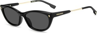 Dsquared2 Femme, Accessoires, Noir, Taille: 57 MM Lunettes de soleil oeil de chat