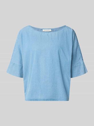 Christian Berg Relaxed Fit Bluse aus Lyocell-Mix in Denim-Optik