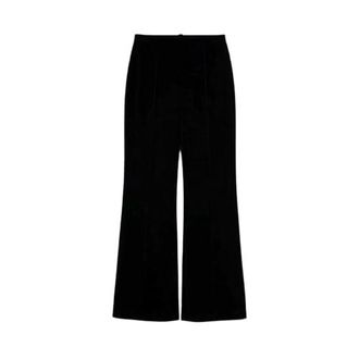 Generic &Eacute;l&eacute;gant pantalon &eacute;pais dhiver pour femme - Grande taille - Pantalon d&eacute;contract&eacute; droit, Noir, XXL Grande taille