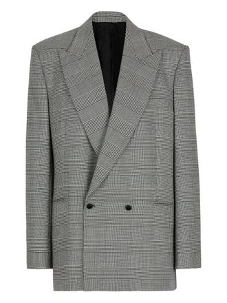 Balmain Blazer mit Prince of Wales-Karo - Grau