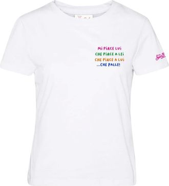 MC2 Saint Barth Femme, Tops, Multicolore, Taille: 44 FR T-shirt col rond brod&eacute; Jaime lui