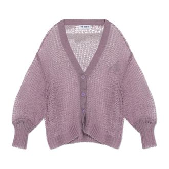 The Attico Transparenter Cardigan - - Knitwear - Damen - Lila - 2XS
