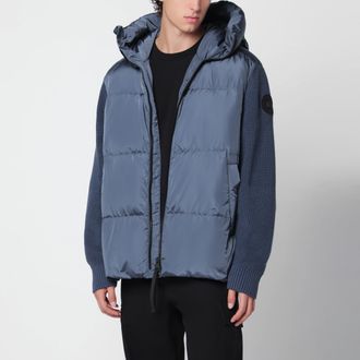 Canada Goose Grey-blue down jacket with wool sleeves