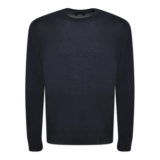 Dell'Oglio Homme, Pulls, Bleu, Taille: XL Pull en cachemire &agrave; manches longues