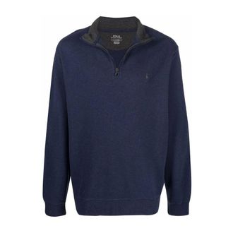 Polo Ralph Lauren Blauer Zip-Pullover im l&auml;ssigen Stil - - Sweatshirts & Hoodies - Herren - Blau - 2XL