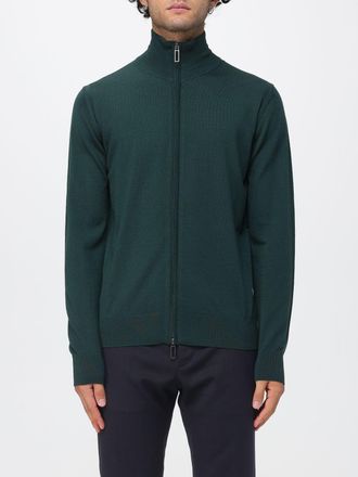 Paolo Pecora Merinowoll-Cardigan mit Rei&szlig;verschluss, Stehkragen und Taschen