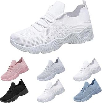 Generic Chaussures de course pour femme - Tennis et marche - En maille respirante - Antid&eacute;rapantes - L&eacute;g&egrave;res - D&eacute;contract&eacute;es - Entra&icirc;nement physique - Avec so