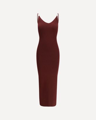 Versace Safety Pin Slip Midi Dress Female 44