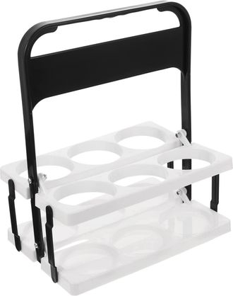 PartyKindom Klappbarer Bierflaschenhalter Aus Robustem Kunststoff Mit Griff Leichter Tragbarer Getränketräger Für Bierflaschen Und Dosen Praktischer Flaschenkaste