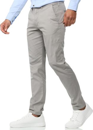 Indicode Herren INWasling Stretchhose aus Baumwolle mit 5 Taschen | Herrenhose Stretch Hose Männer Lt Grey, 33/32