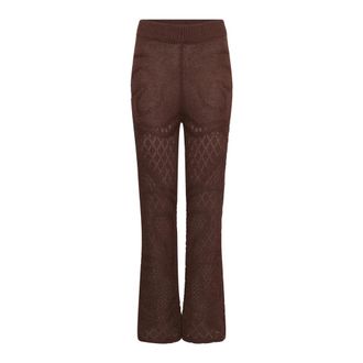 Soaked In Luxury Weite Hosen - - Trousers - Damen - Braun - L