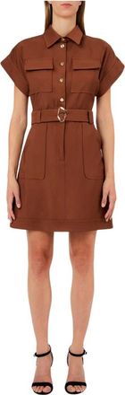 Liu Jo Femme, Robes, Brun, Taille: 42 FR Robe chemise courte