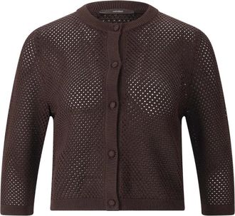 Windsor Femme, Pulls, Brun, Taille: 46 FR Cardigan en Viscose &agrave; Grosse Maille