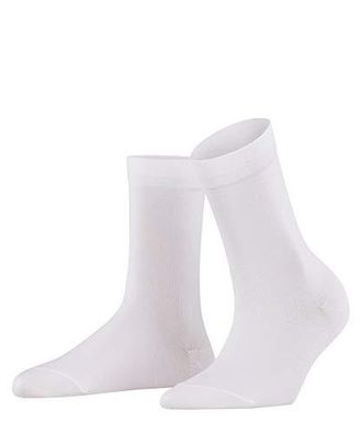Falke Cotton Touch W SO fines unies 1 paire, Chaussettes Femme, Blanc (White 2009), 35-38