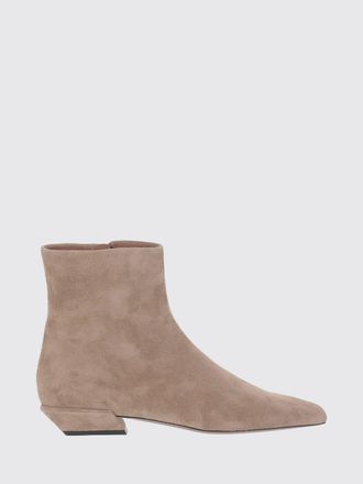 PARIS TEXAS Bottines Bettina en daim avec talon bas &eacute;vas&eacute;