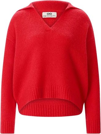 Sminfinity Femme, Pulls, Rouge, Taille: 36/38 FR V-neck Tricots