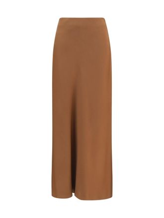 Brunello Cucinelli Acetate Midi Skirt - Tan
