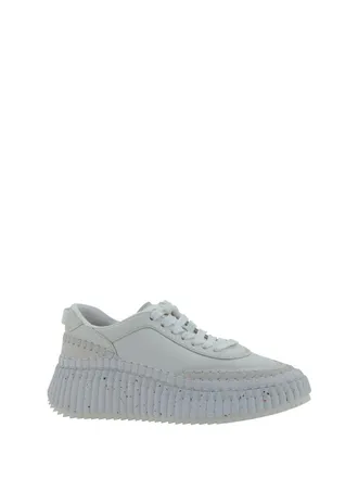 Chlo&eacute; Womens Nama Sneakers Brilliant White