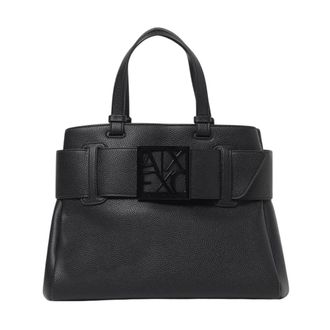 A|X Armani Exchange Femme, Sacs, Noir, Taille: ONE Size Sac fourre-tout structur&eacute; avec boucle de ceinture