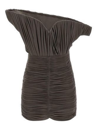 Magda Butrym Robe Au Genou - Marron