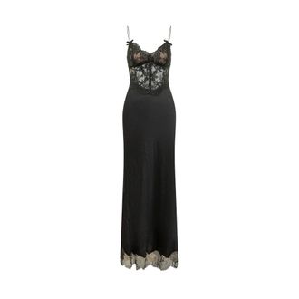 Self Portrait Spitzenbesetztes Midikleid - - Dresses - Damen - Schwarzk - S