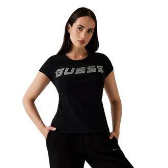 Guess TShirt MC logo strass&eacute; jeans