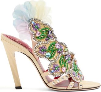 Valentino Garavani Dans Le Foyer Sandalen mit Kristallen 105mm - Gelb