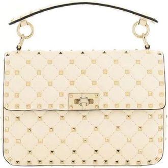 Valentino Garavani Sac port&eacute; main Roman Stud - Femme - Sacs - Beige - Taille: ONE Size