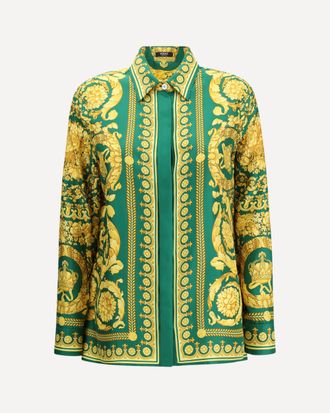 Versace Printed silk Shirt Female 44