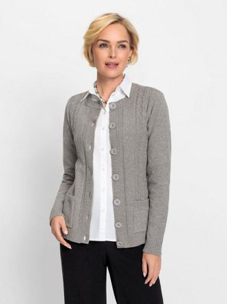 Witt Strickjacke Strickjacke Langarm Zopfmuster