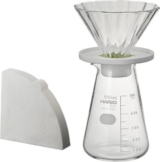 Hario CDB-3012-W Teetropfer Bouquet Server Set, 1-4 Tassen, Weiß