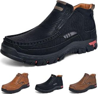 Generic Bottines orthop&eacute;diques en cuir fabriqu&eacute;es &agrave; la main pour homme - Imperm&eacute;ables et antid&eacute;rapantes - Confortables - Pour lext&eacute;rieur, les voyages, la rand