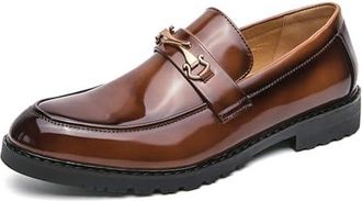 Generic Mocassins à enfiler pour homme - Confortables - Pour le travail - Pour le bureau et le travail - Noir, marron, 40 2/3 EU