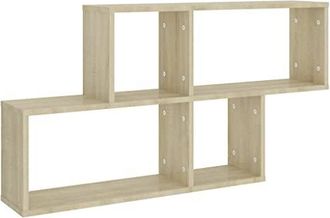 vidaXL Étagère Murale, Support Suspendu avec Rangement, Meuble Flottant Salon Salle de Séjour, Moderne, Chêne Sonoma Bois dIngénierie