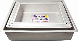 PME OBL07113 Längliche Aluminium-Backform, Silver, 17,8 x 27,9 x 7,6 cm