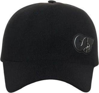 AlphaTauri Caps & Mützen - Baseball Cap With Glossy Logo Detail And Ribbed St - Gr. M - in Schwarz - für Damen
