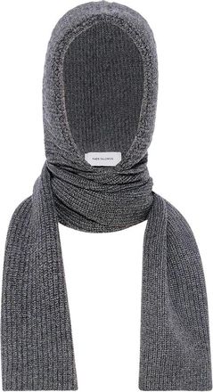 Yves Salomon Femme, Accessoires, Gris, Taille: ONE Size &Eacute;charpe &agrave; capuche en maille de cachemire et laine