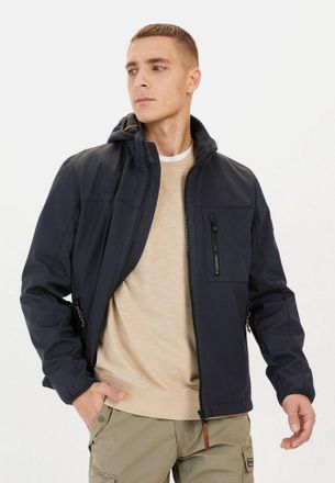 Camel Active Softshelljacke mit abnehmbarer Kapuze Langarm Reflektierende Details