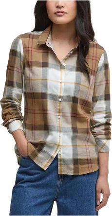 Barbour Femme, Blouses et Chemises, Multicolore, Taille: 38 FR Chemise en Coton à Carreaux
