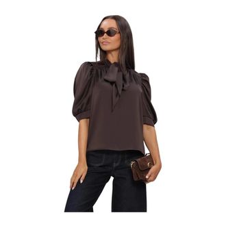 Lina Locchi Damen, Blusen & Hemden, Braun, 2XLGr&ouml;&szlig;e