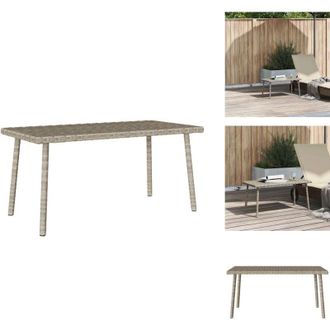 vidaXL Vidaxl - Table basse de jardin rectangulaire gris clair r&eacute;sine tress&eacute;e - Table Basse De Jardin - Tables Basses De Jardin - Table Basse Ext&eacute;rieure