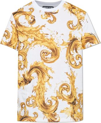 Versace Jeans Couture Homme, Tops, Jaune, Taille: 2XL Barocco Pattern T-shirt