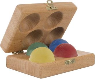 Sport-Tec Thera Band Handtrainer-Set Fingertrainer Antistressball, 4 Stärken inkl. Holzbox