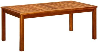 vidaXL Vidaxl - Table basse de jardin 110x60x45 cm - Bois dacacia massif avec finition &agrave; lhuile - R&eacute;sistante aux intemp&eacute;ries - Design &agrave; lattes